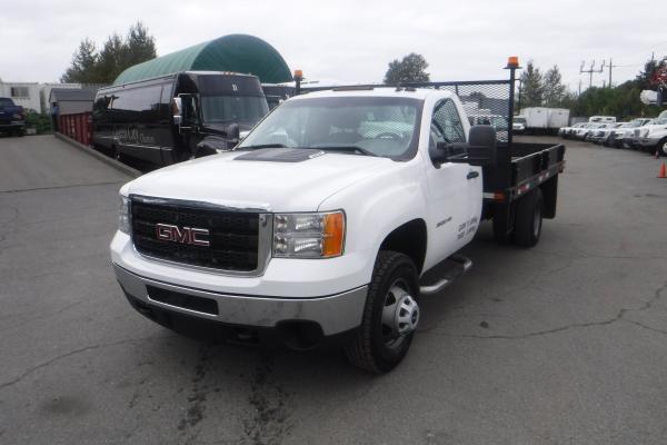 2012 GMC Sierra 3500HD Regular Cab 2WD Dually 12 Foot Flat Deck | Repo.com