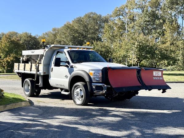 2011 Ford F-550 4x4 Flat Deck Plow Truck with Swenson Sander | Repo.com