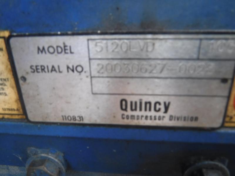 2000 Quincy 2 Stage Air Compressor Model 5120 LVD | Repo.com