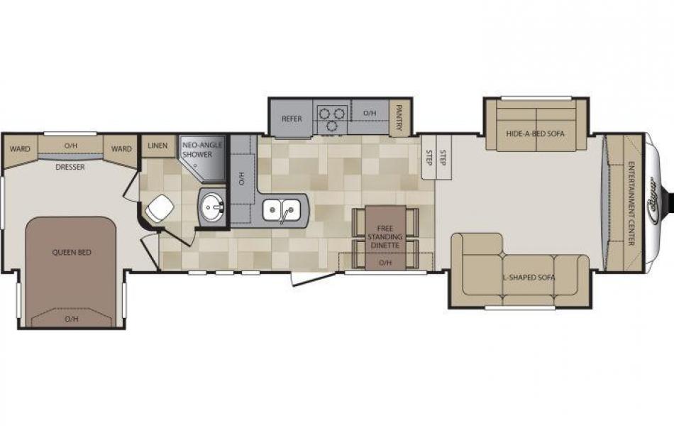 2014 Keystone Cougar High Country 38 Foot Fifth Wheel Travel Trailer ...