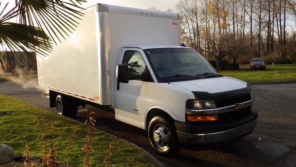 2019 Chevrolet Express G3500 16 Foot Cube Van Dually with Ramp | Repo.com