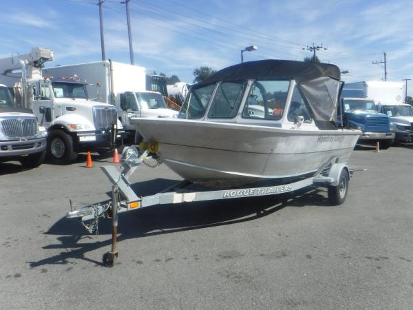 2007 Alumaweld Talon 17 Foot Aluminum Fishing Boat with Canopy | Repo.com