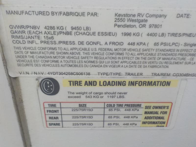 2008 Keystone Cougar 304BHS Travel Trailer w/ 2 Slide Outs | Repo.com