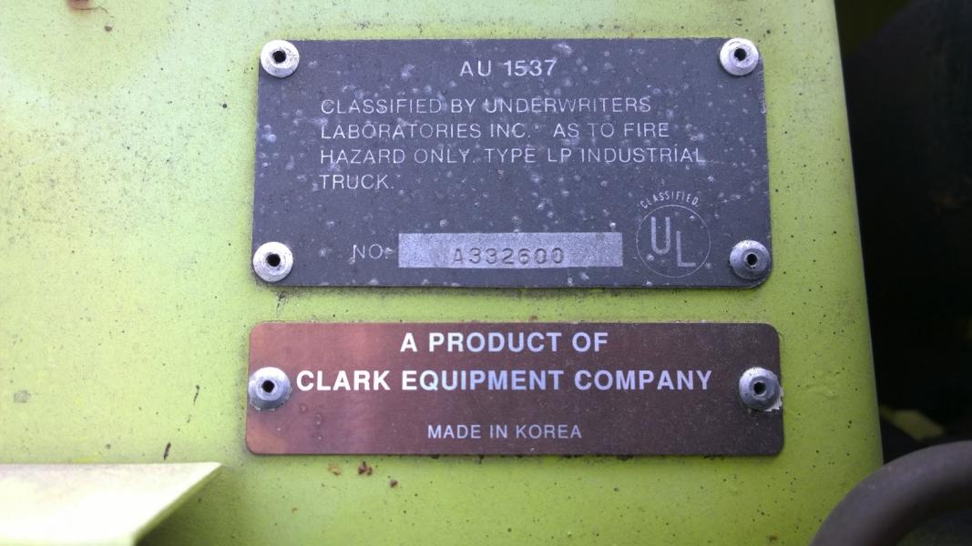 2000 Clark C500-Y100 Enclosed 2 Stage Propane Powered Forklift | Repo.com