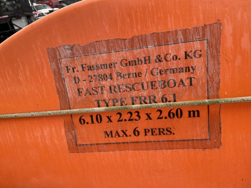 2008 Fassmer 20 Foot Fast Rescue Boat | Repo.com